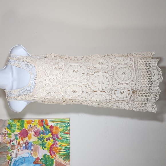 Solitaire | Dresses | Solitaire Crochet Lace Dress Wmatching Slip Dress ...